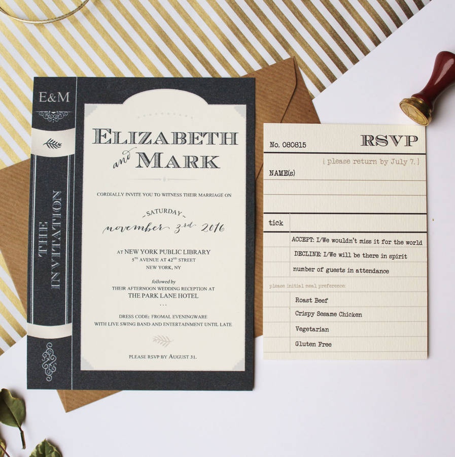 37+ Brilliant Photo of Book Wedding Invitations - regiosfera.com