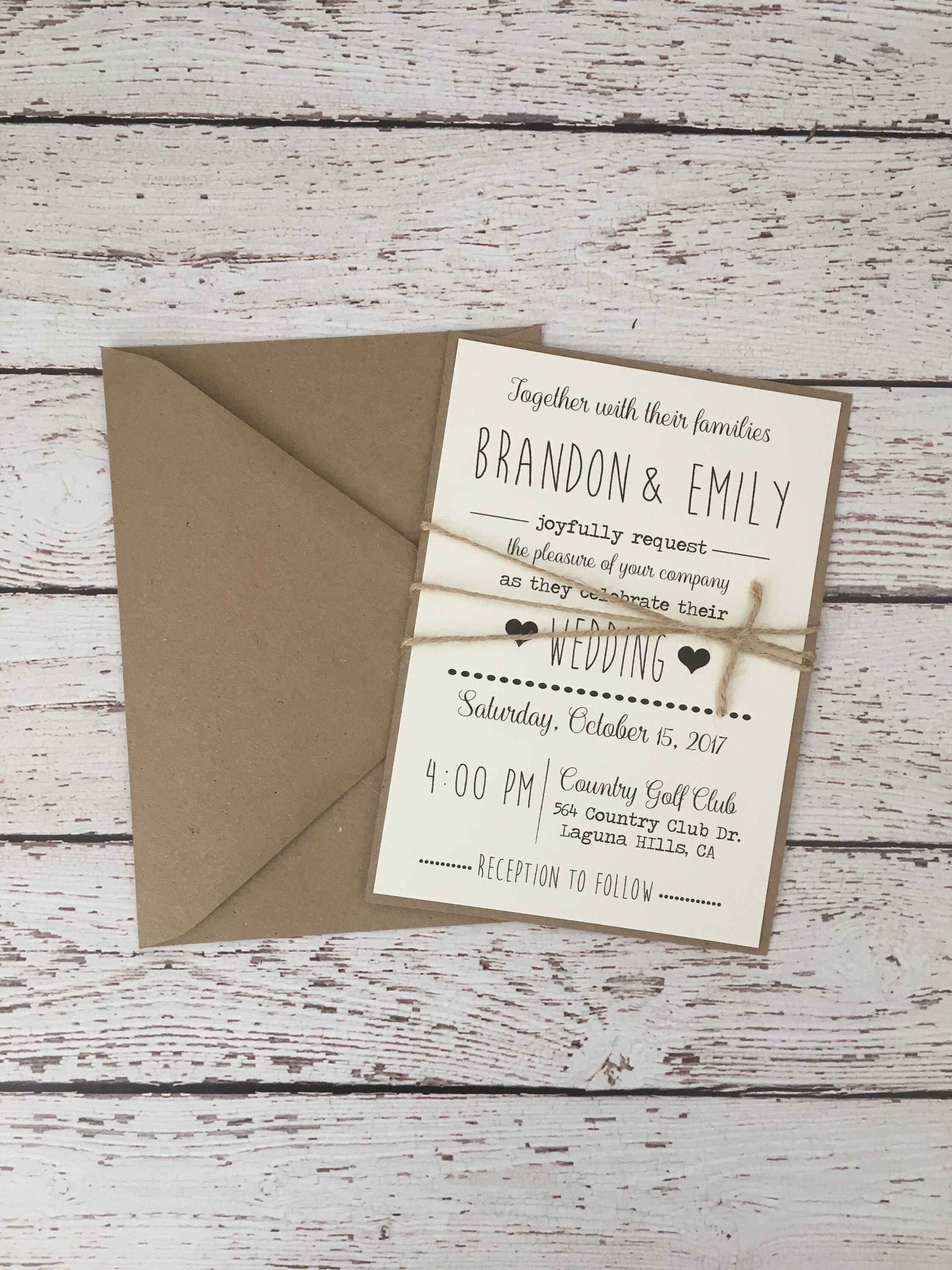 35+ Creative Photo of Country Rustic Wedding Invitations - regiosfera.com