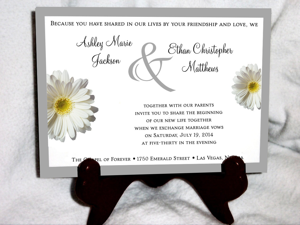 35+ Amazing Picture of Daisy Wedding Invitations - regiosfera.com