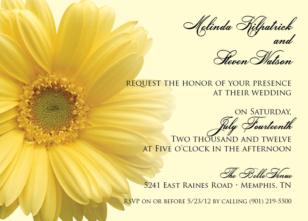 35+ Amazing Picture of Daisy Wedding Invitations - regiosfera.com