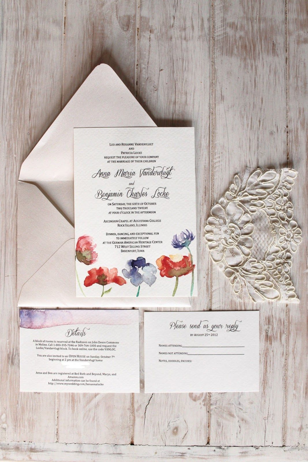 37+ Marvelous Picture of Diy Watercolor Wedding Invitations ...