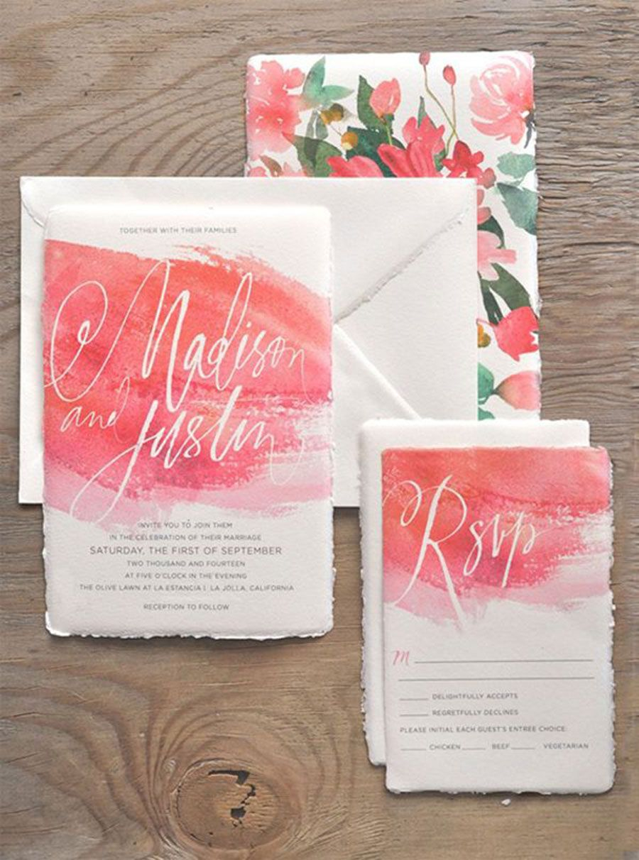 37+ Marvelous Picture of Diy Watercolor Wedding Invitations ...