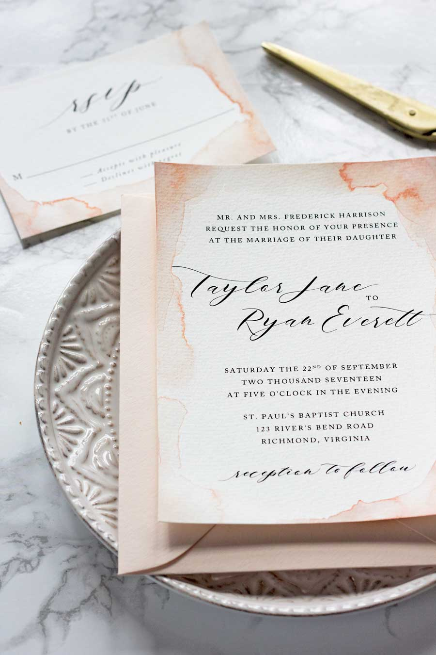 37+ Marvelous Picture of Diy Watercolor Wedding Invitations ...