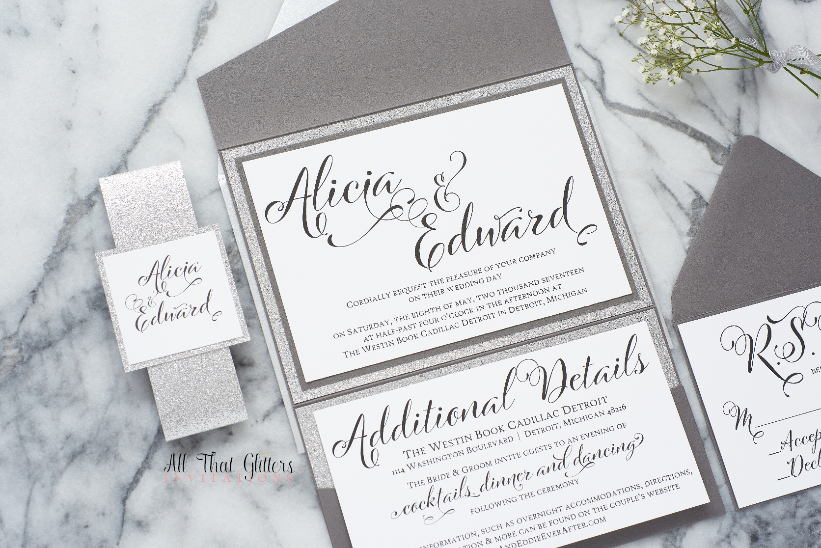 27+ Marvelous Image of Glitter Wedding Invitations - regiosfera.com