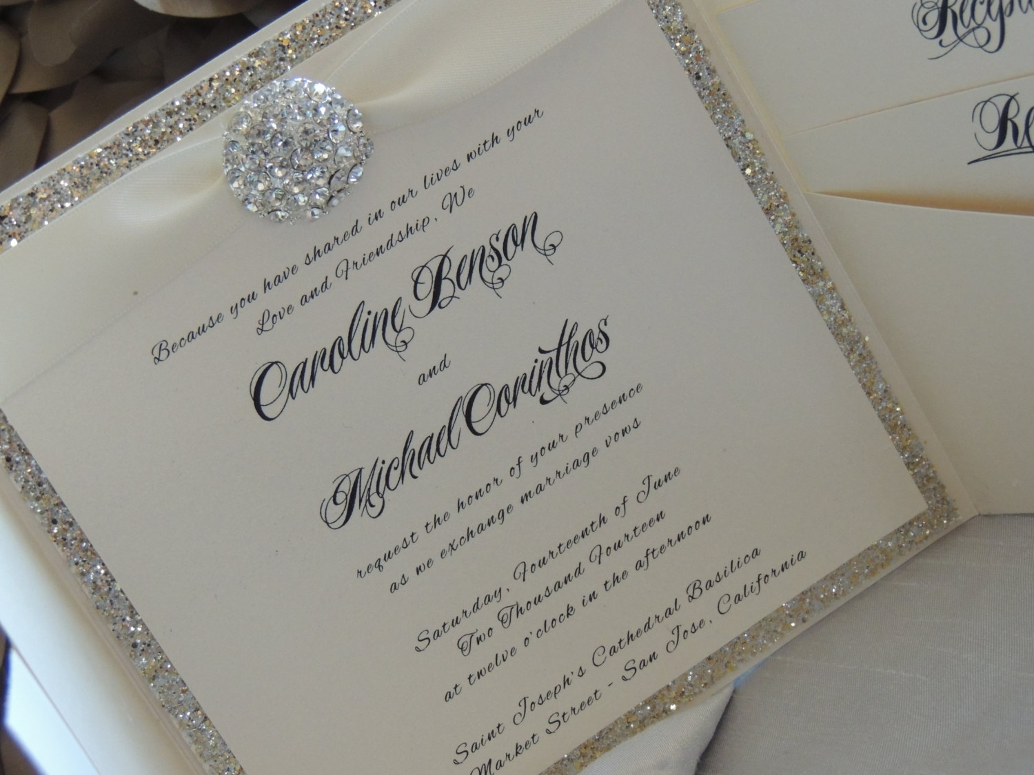 27+ Marvelous Image of Glitter Wedding Invitations - regiosfera.com