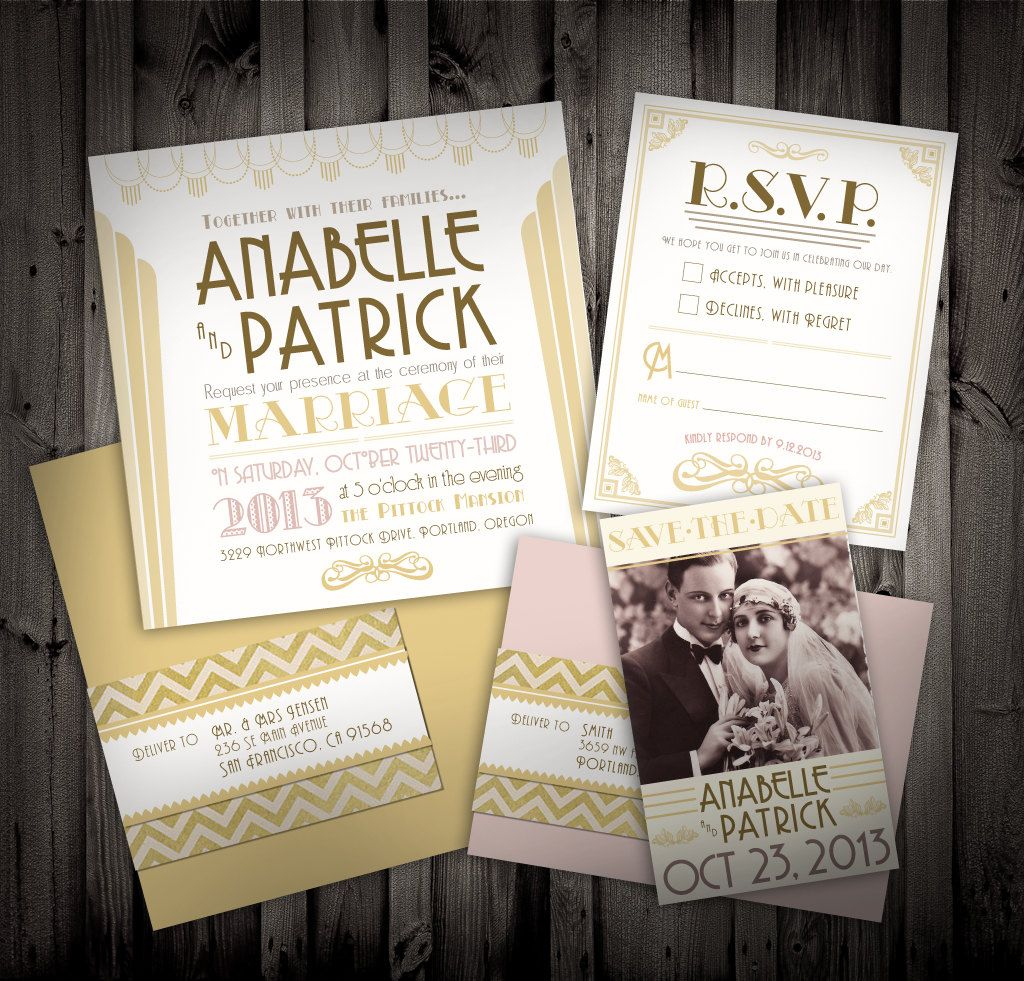 30+ Excellent Photo of Great Gatsby Wedding Invitations - regiosfera.com