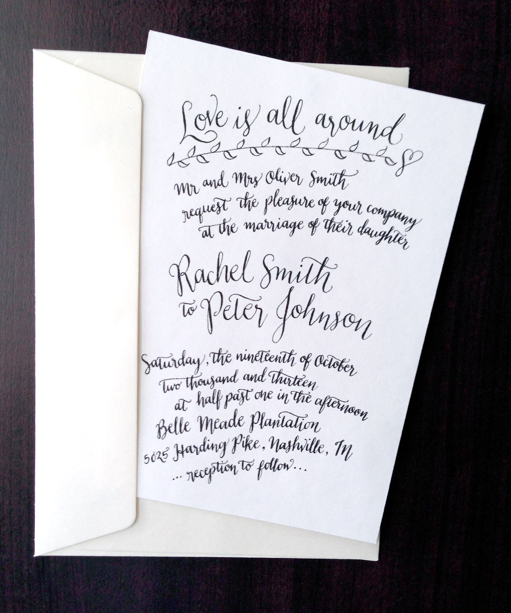 30+ Awesome Picture of Handwritten Wedding Invitations - regiosfera.com