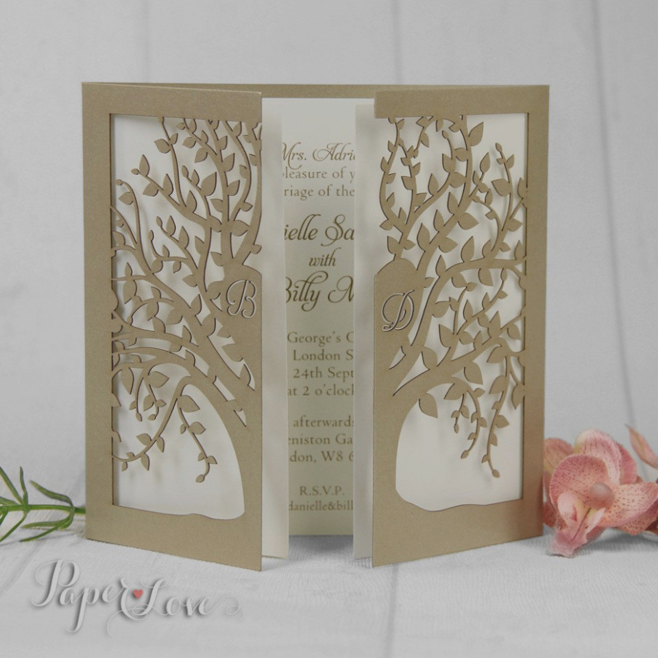 32+ Best Image of Laser Cut Tree Wedding Invitations - regiosfera.com