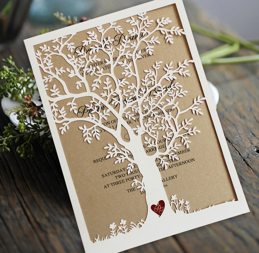 32+ Best Image of Laser Cut Tree Wedding Invitations - regiosfera.com