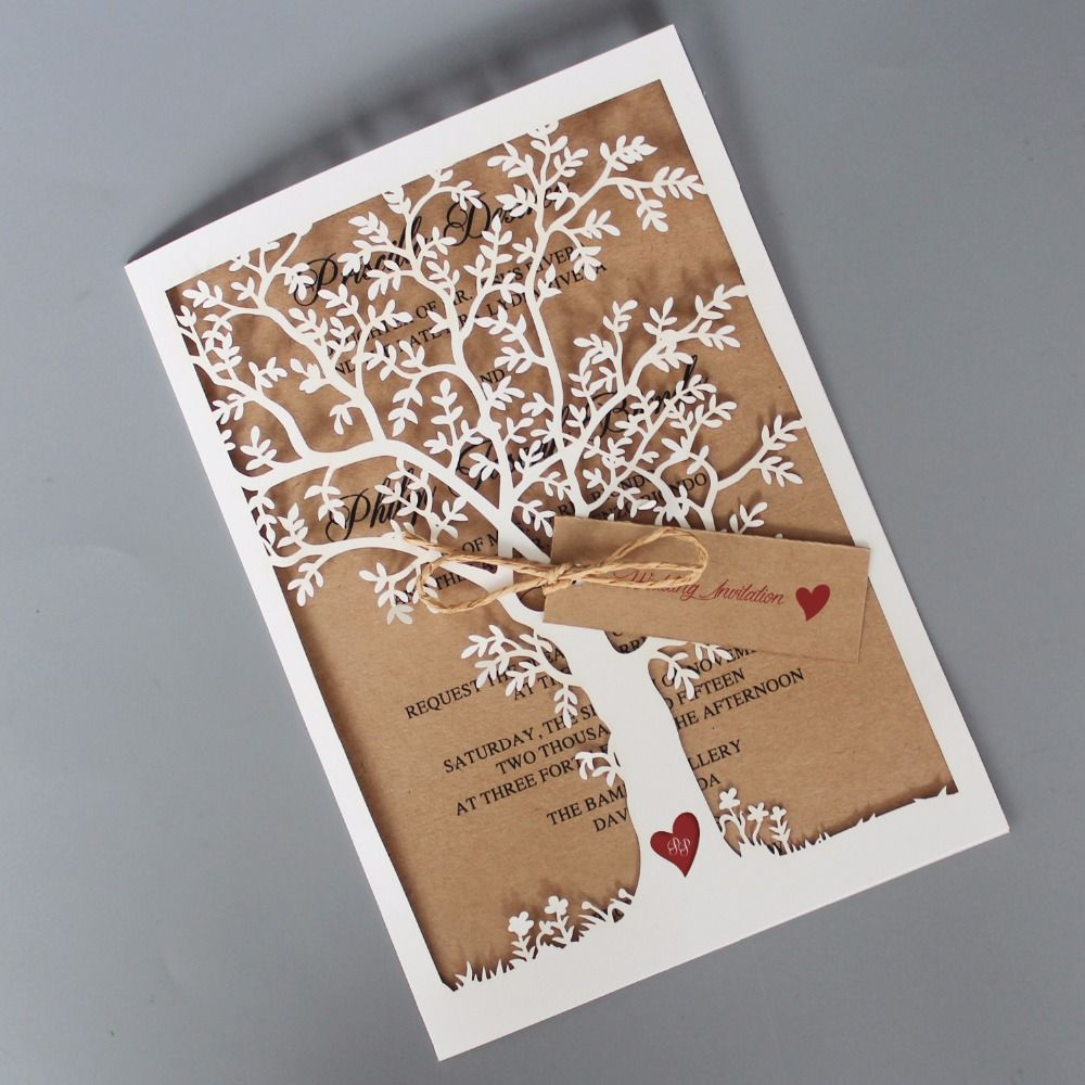 32+ Best Image of Laser Cut Tree Wedding Invitations - regiosfera.com