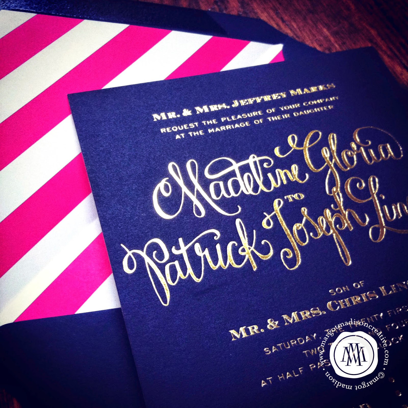 30 Pretty Photo Of Navy And Gold Wedding Invitations