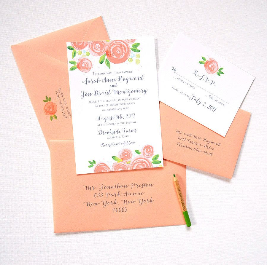 35+ Elegant Photo of Peach Wedding Invitations - regiosfera.com