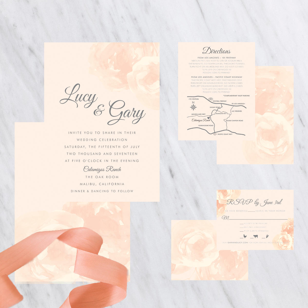 35+ Elegant Photo of Peach Wedding Invitations - regiosfera.com