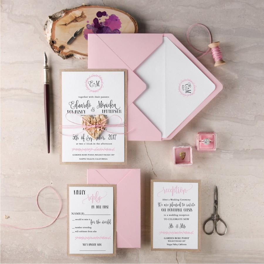 32+ Inspired Photo of Pink Wedding Invitations - regiosfera.com