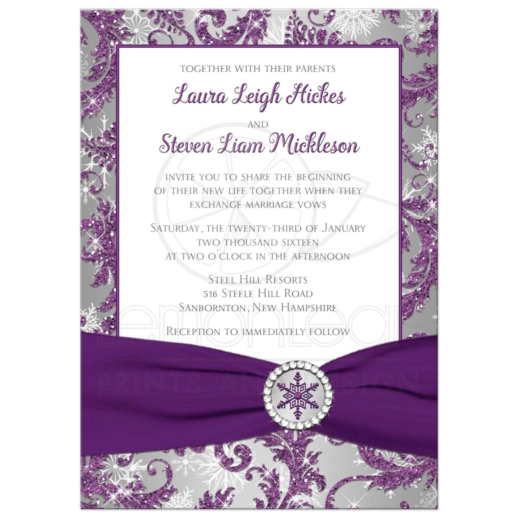 30+ Pretty Image of Purple And Silver Wedding Invitations - regiosfera.com
