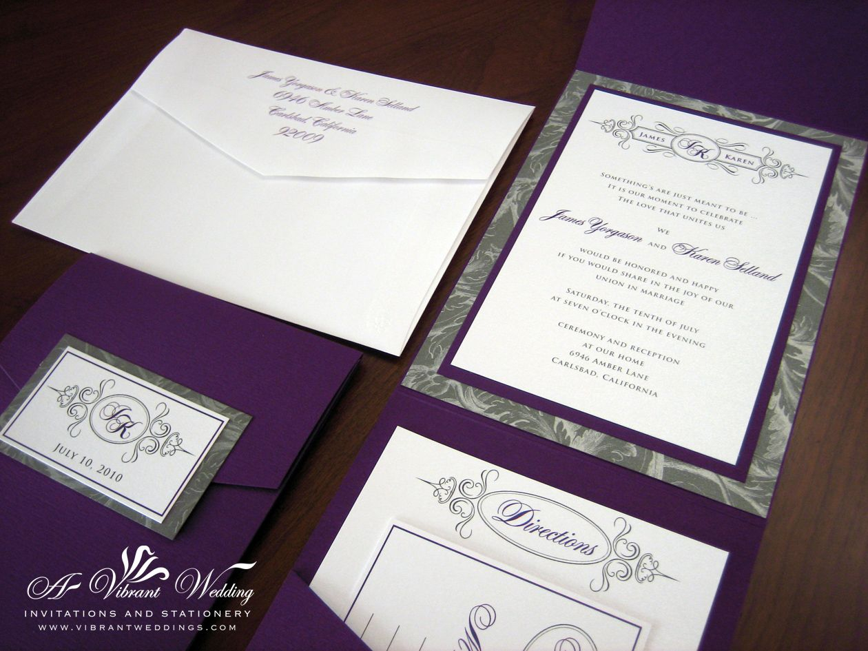 30+ Pretty Image of Purple And Silver Wedding Invitations - regiosfera.com