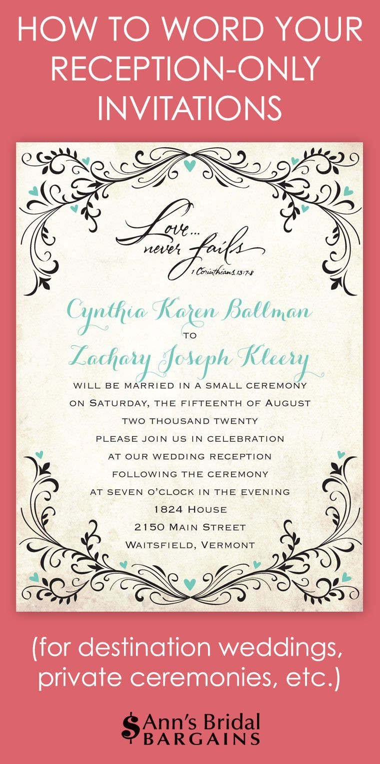 37+ Best Image of Reception Invitation Wording After Private Wedding ...