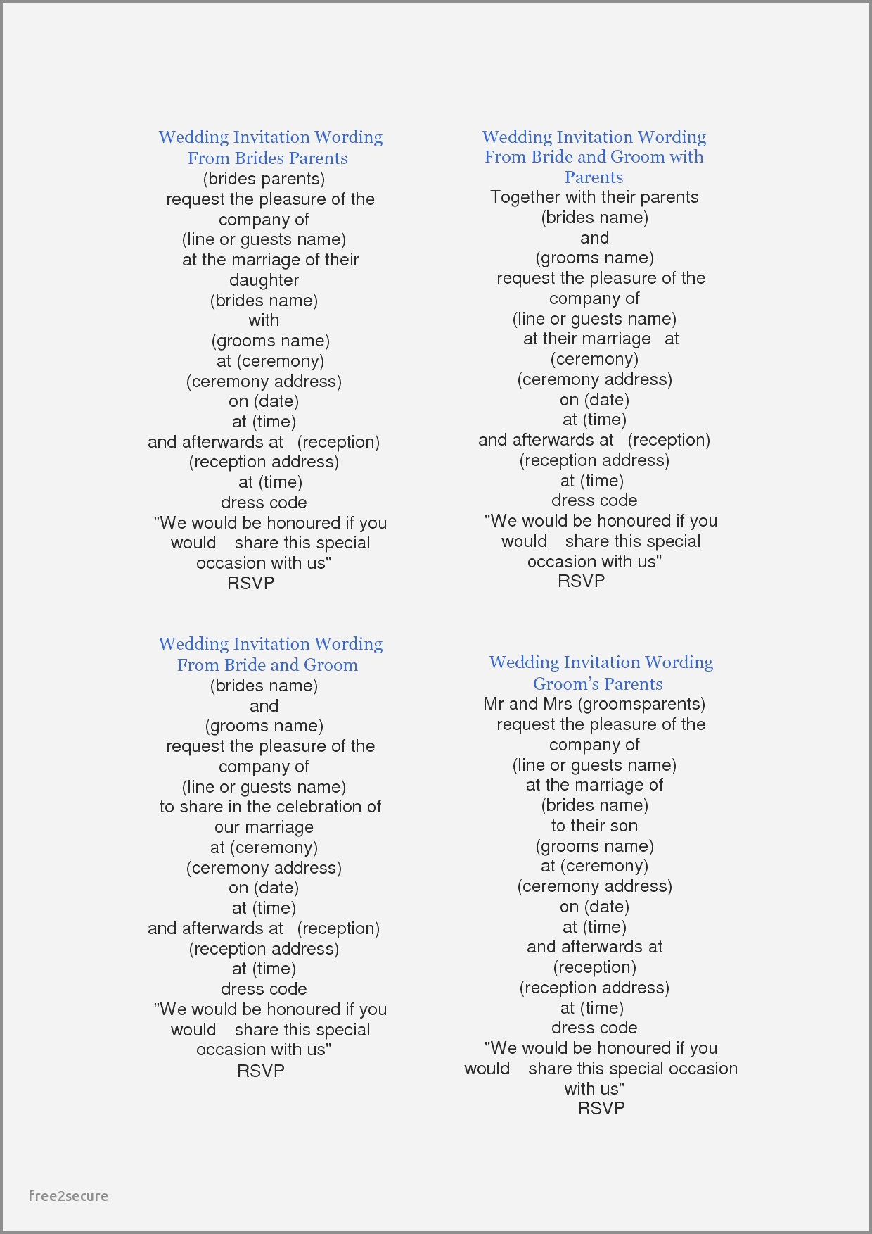 37+ Best Image of Reception Invitation Wording After Private Wedding ...