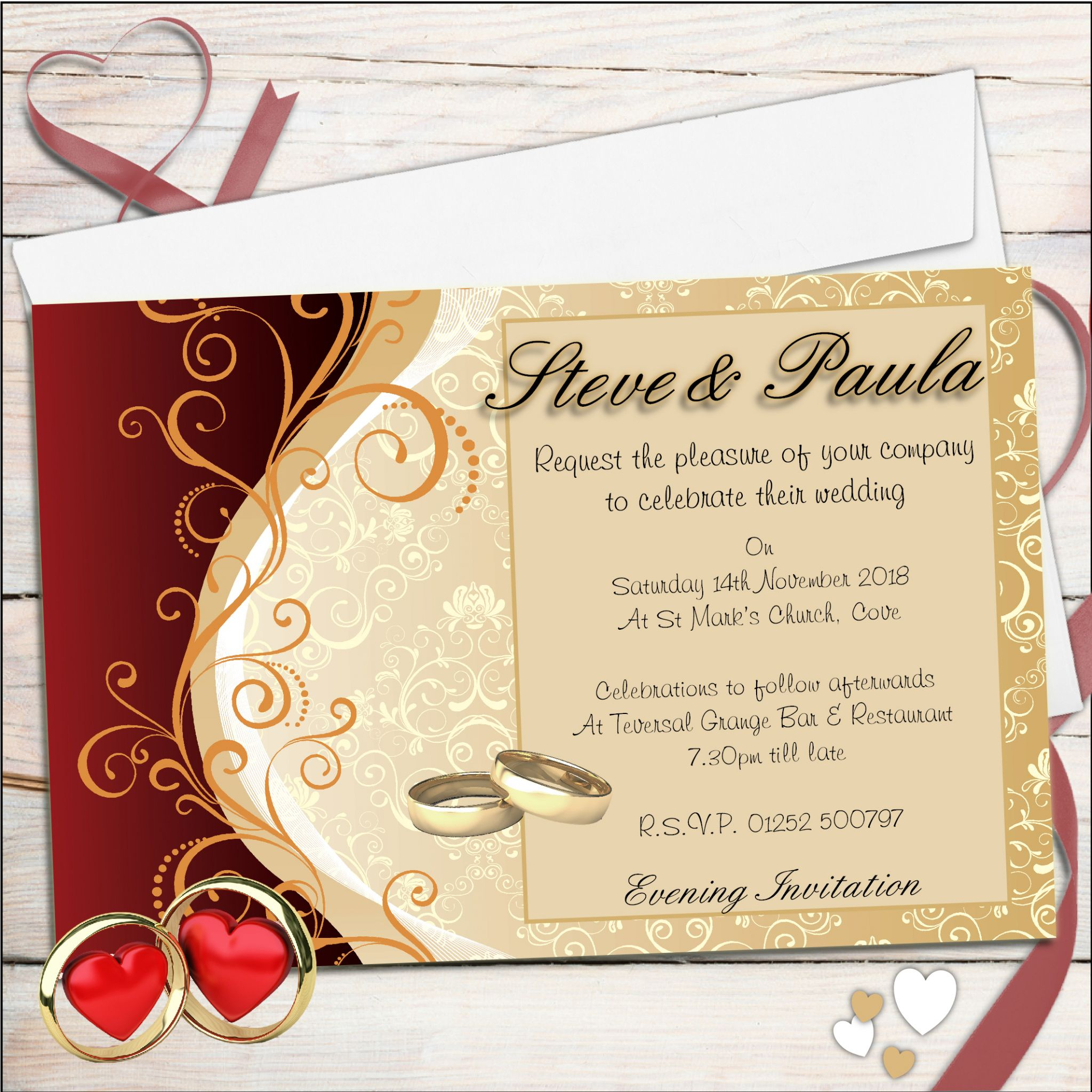 35+ Creative Picture of Red And Gold Wedding Invitations - regiosfera.com