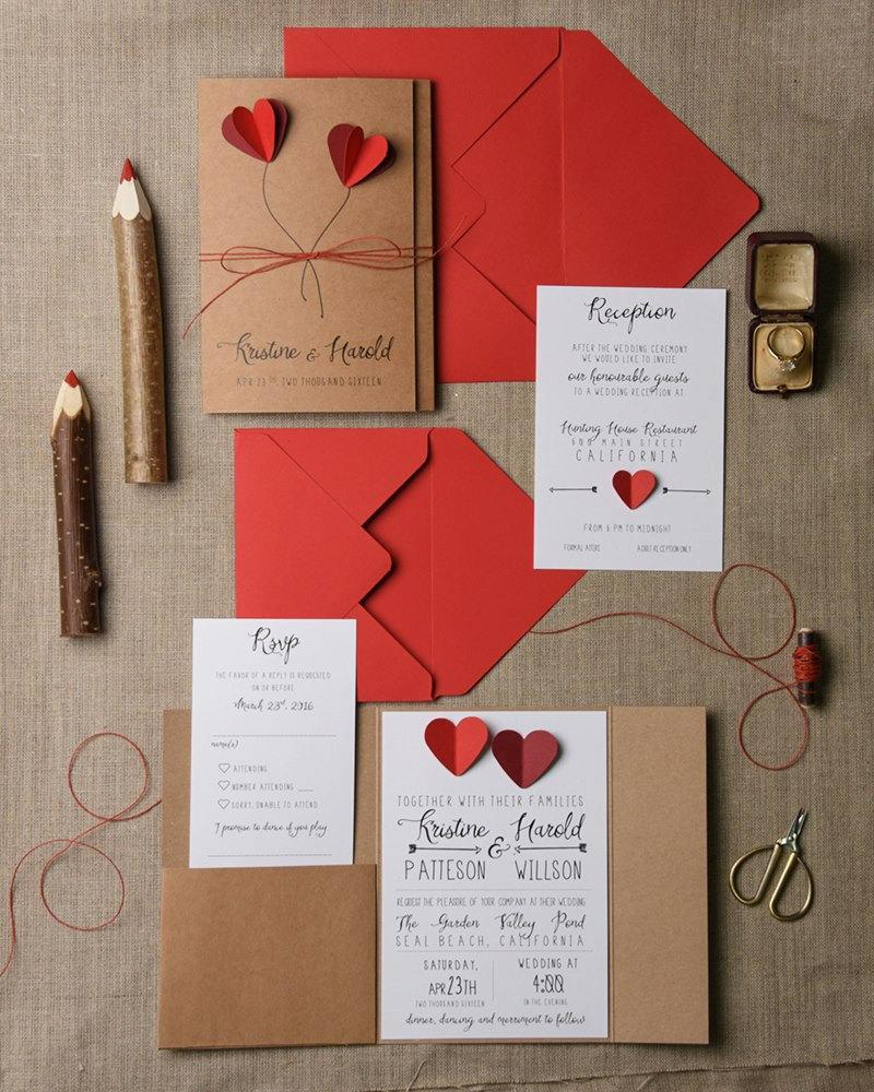 30+ Excellent Photo of Red Wedding Invitations - regiosfera.com