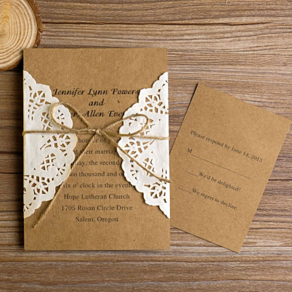 37+ Inspired Picture of Rustic Chic Wedding Invitations Diy - regiosfera.com