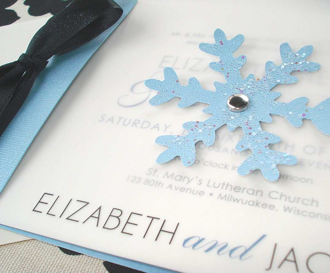 37+ Beautiful Image of Snowflake Themed Wedding Invitations ...