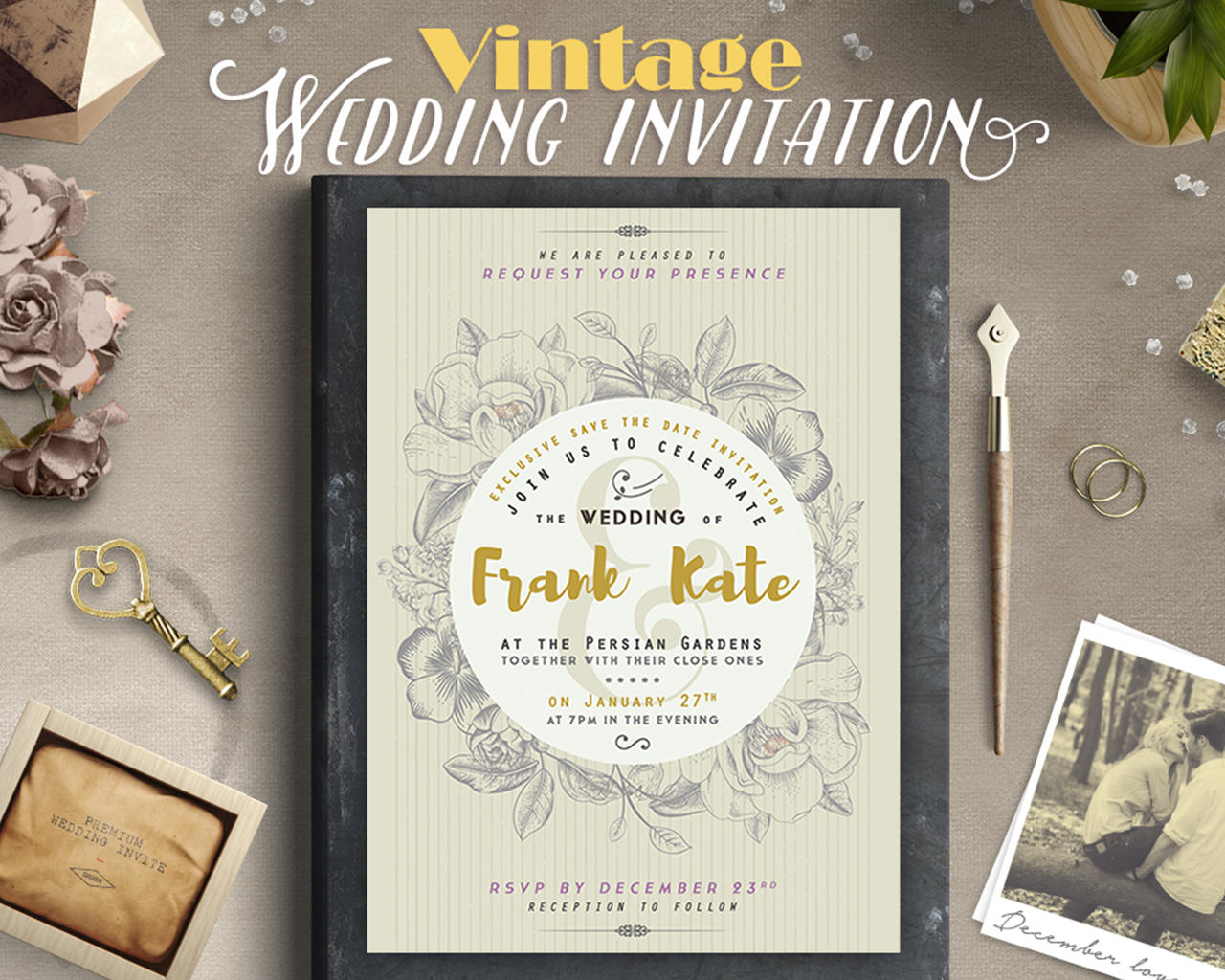 27+ Inspiration Picture of Vintage Wedding Invitations - regiosfera.com