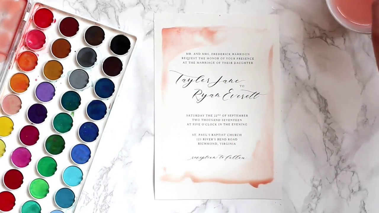 27+ Inspired Picture of Watercolor Wedding Invitations - regiosfera.com