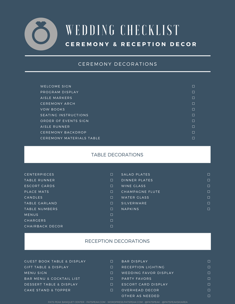 Inspired Image of Wedding Decor List - regiosfera.com
