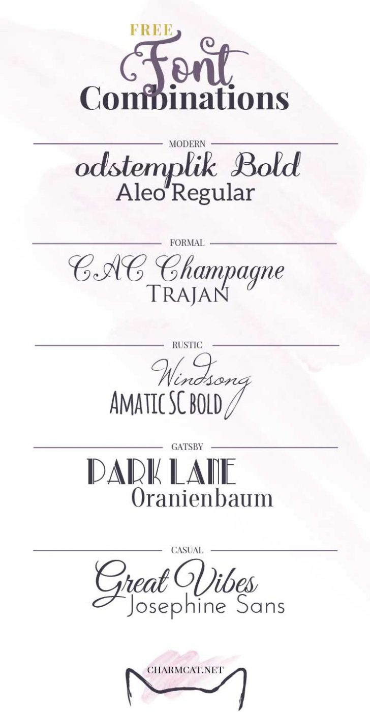 Wedding Invitation Font Five Great Free Font Combinations For ...