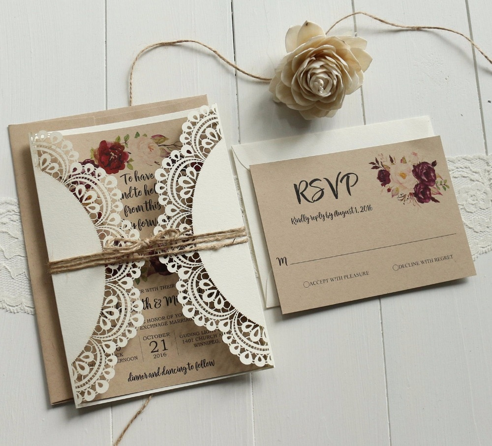 35+ Exclusive Picture of Wedding Invitations With Rsvp Included ...