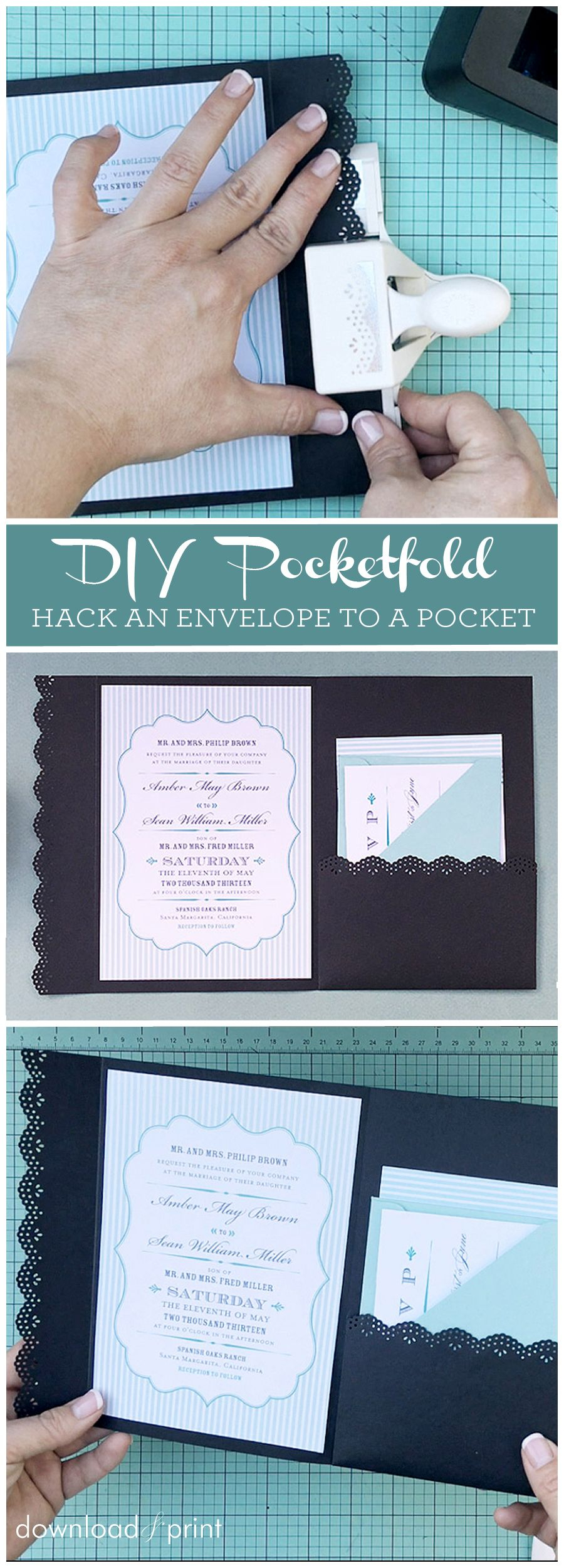 30+ Elegant Photo of Wedding Pocket Invitations - regiosfera.com