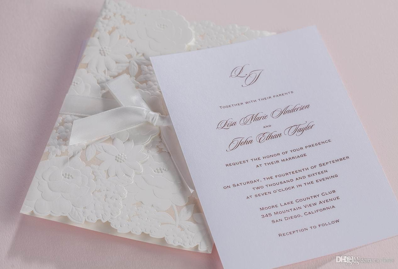 32+ Wonderful Picture of White Wedding Invitations - regiosfera.com