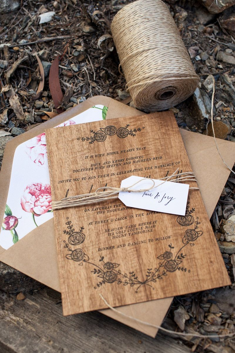 30+ Brilliant Photo of Wood Wedding Invitations - regiosfera.com