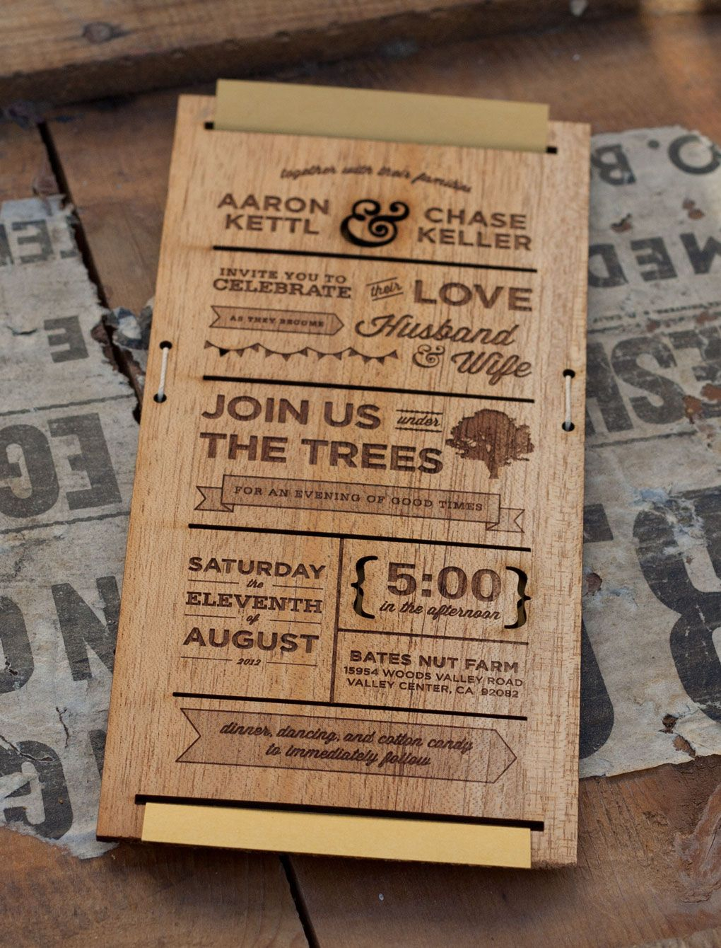30+ Brilliant Photo of Wood Wedding Invitations - regiosfera.com